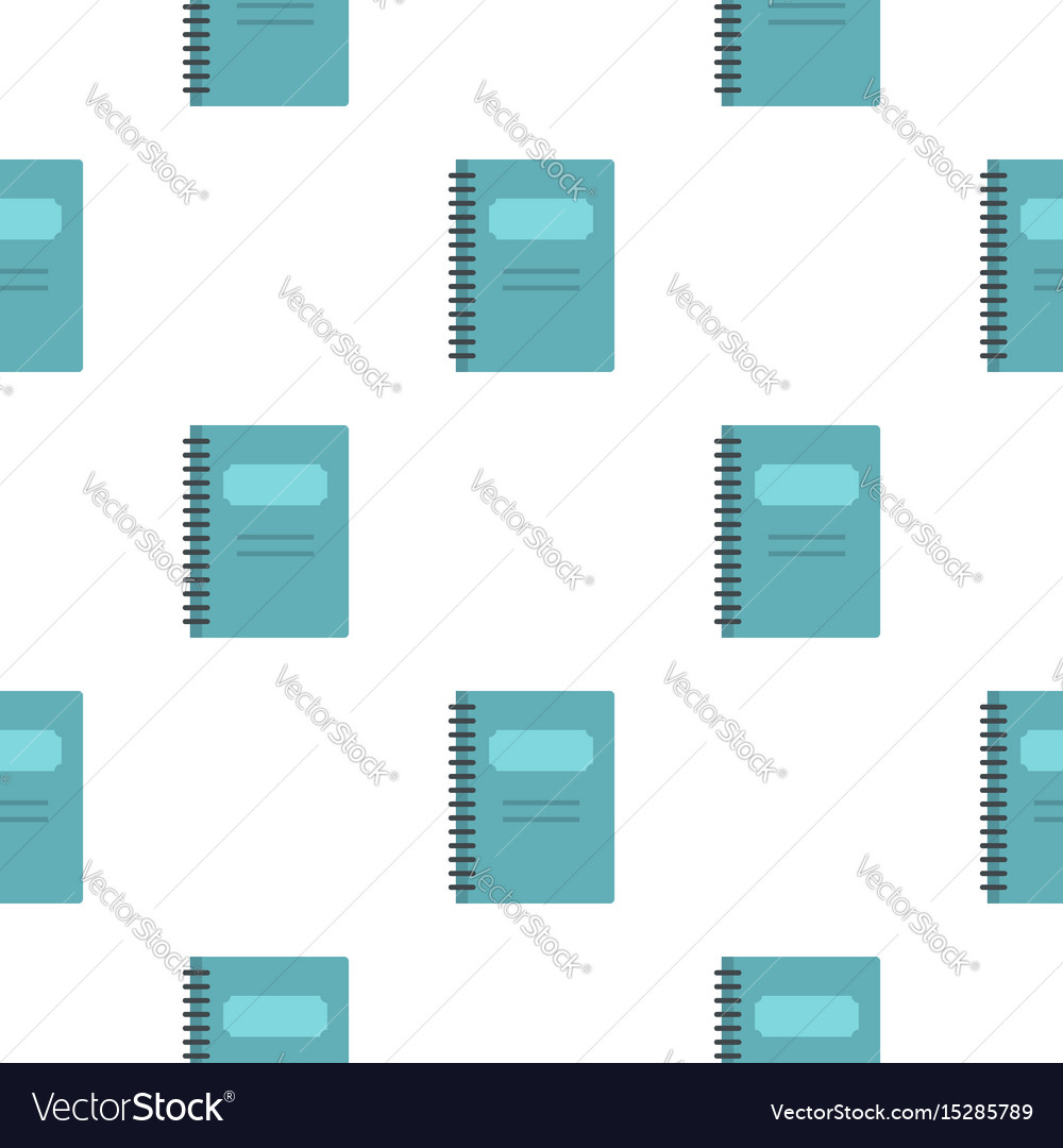 Blue Closed Spiral Notebook Pattern Seamless Vector Image