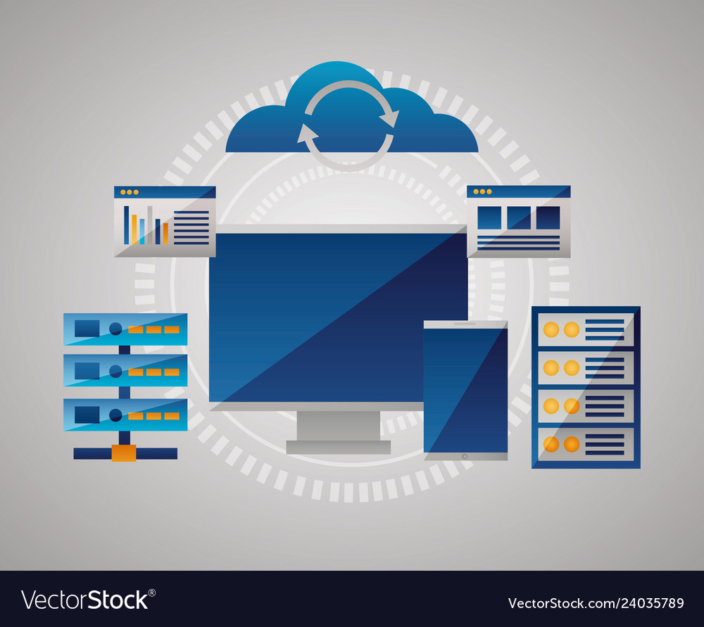 Cloud computing concept Royalty Free Vector Image