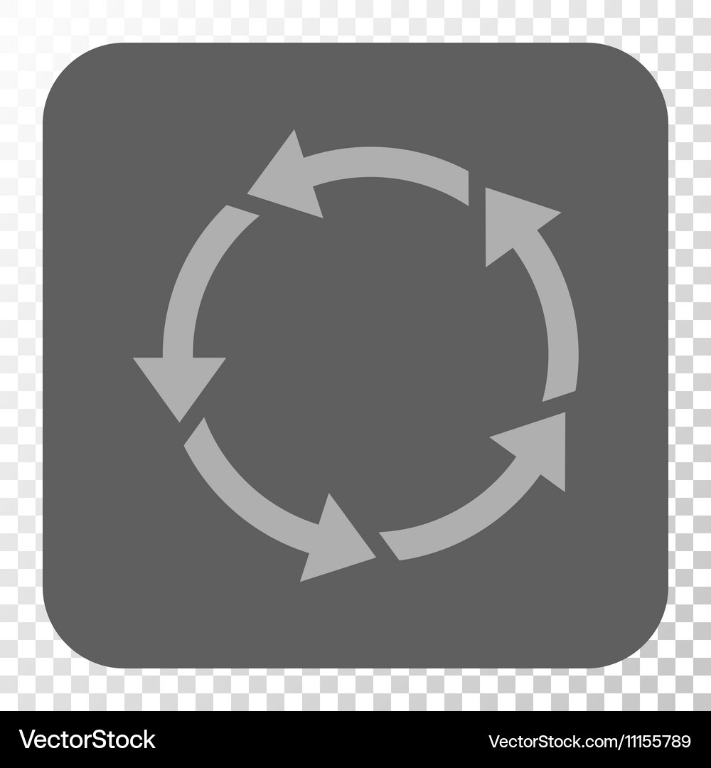 Rotation rounded square button Royalty Free Vector Image