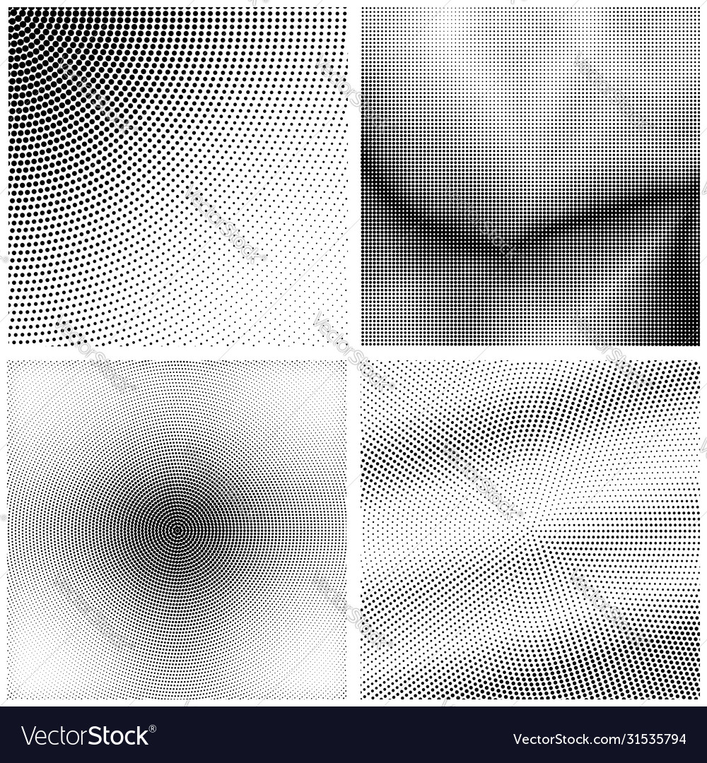 Halftone pattern set dots dotted texture Vector Image Halftone pattern set dots dotted texture Vector Image