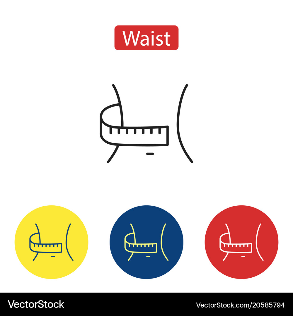 Waist flat icons Royalty Free Vector Image - VectorStock