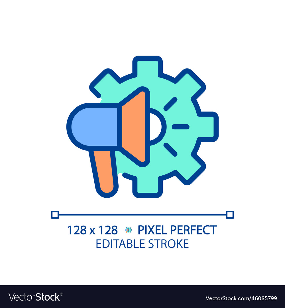 Ad settings pixel perfect rgb color icon Vector Image Ad settings pixel perfect rgb color icon Vector Image