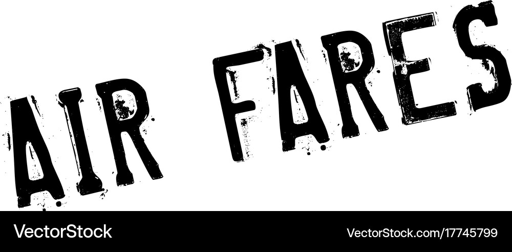Air fares rubber stamp Royalty Free Vector Image