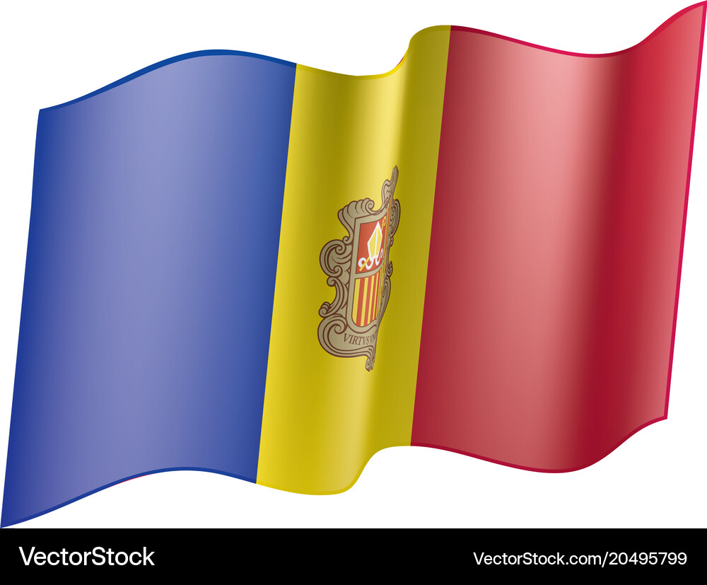 Andora flag Royalty Free Vector Image - VectorStock