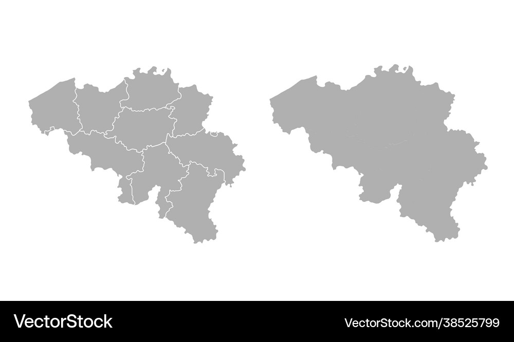 Belgium map in gray on a white background Vector Image