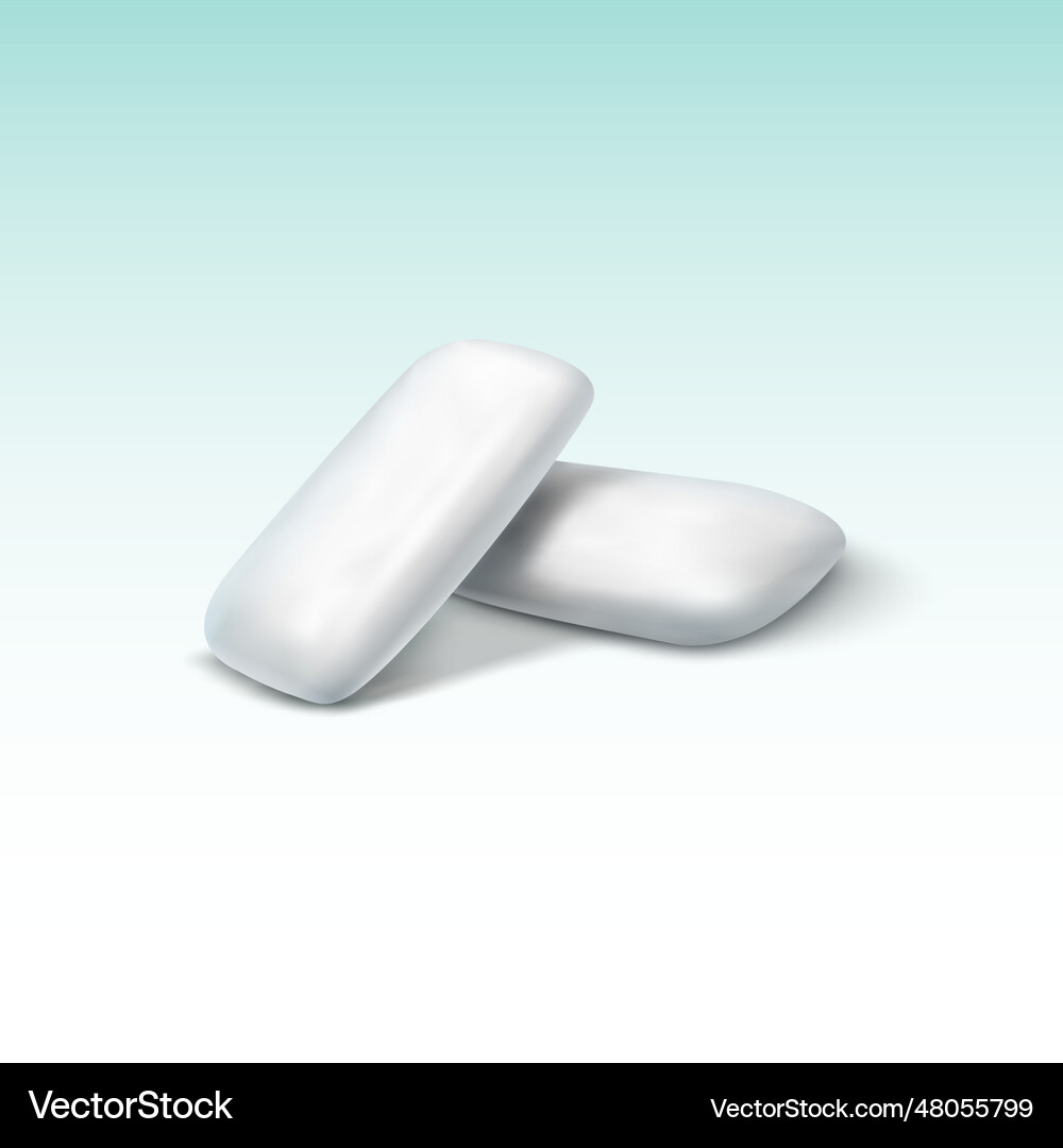 Chewing gum isolated fresh breath bubblegum Vector Image