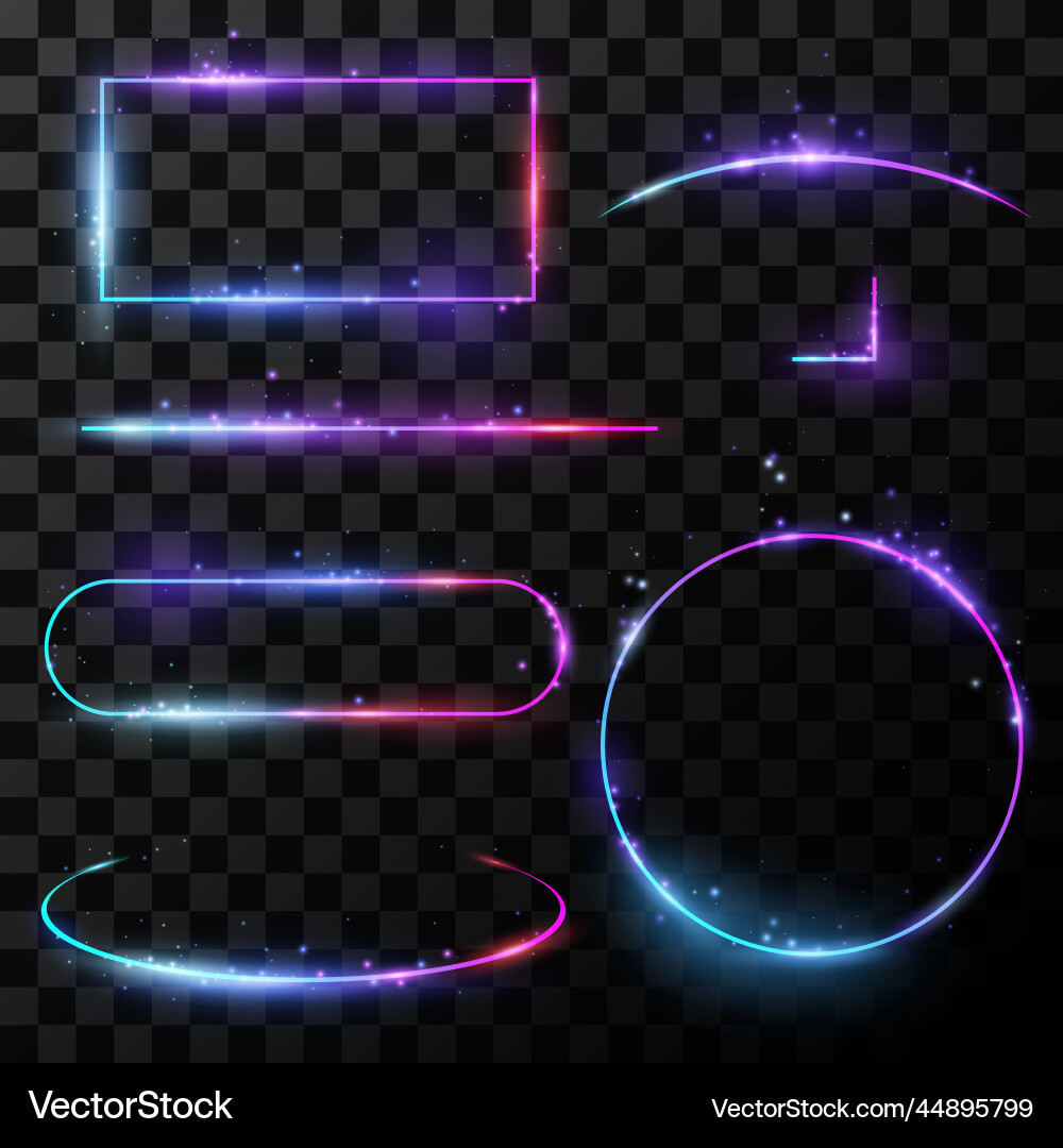 Light neon frames Royalty Free Vector Image - VectorStock