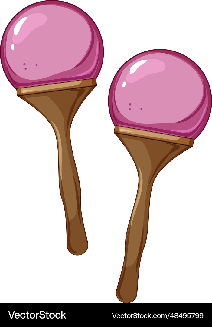 Mexico maracas cartoon Royalty Free Vector Image