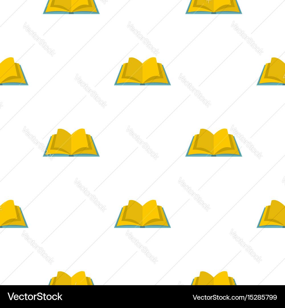 Open book with yellow pages pattern seamless Vector Image