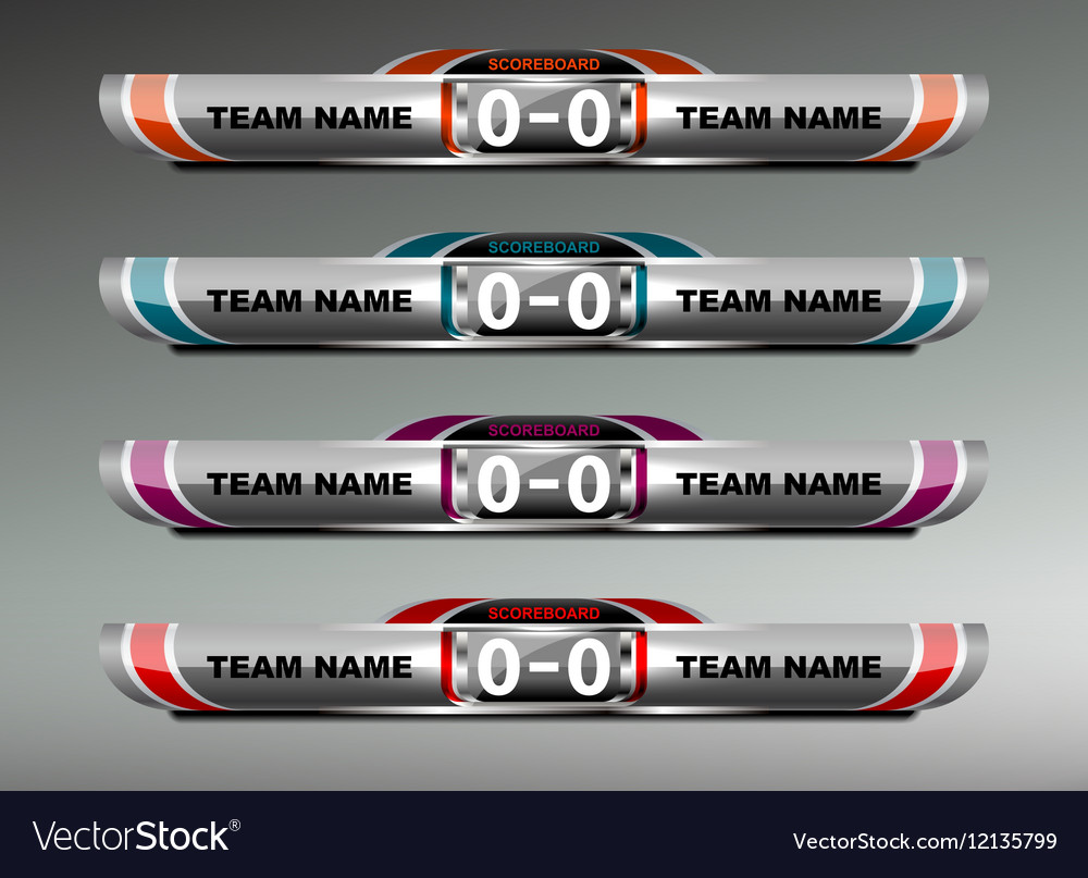 Scoreboard design elements Royalty Free Vector Image