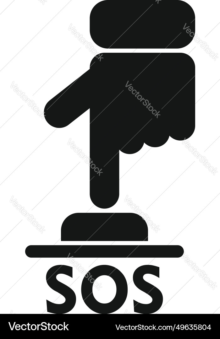 Sos help button icon simple engine safety Vector Image