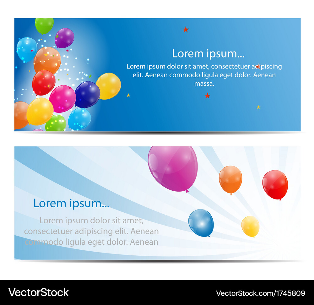 Color glossy balloons card background Royalty Free Vector
