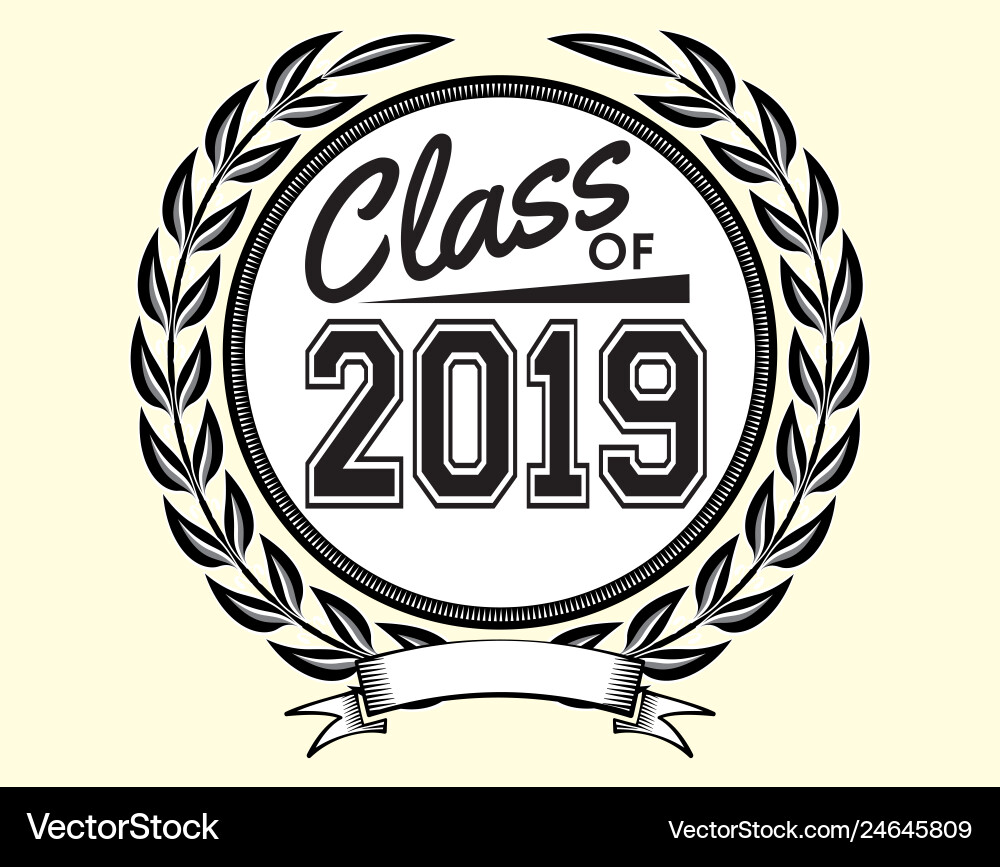 Graduation class of 2019 congrats grad Royalty Free Vector