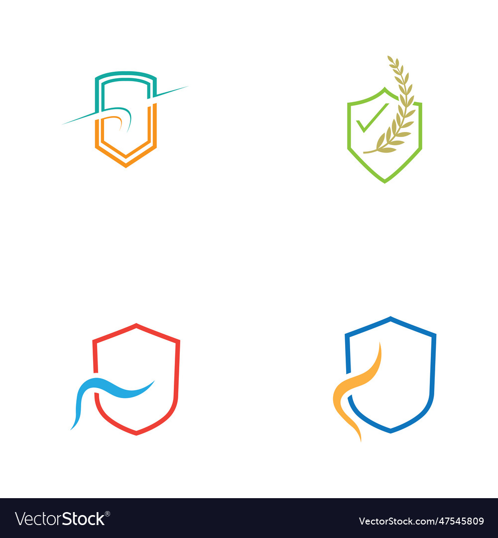 Shield logo template ready to use protect icon Vector Image