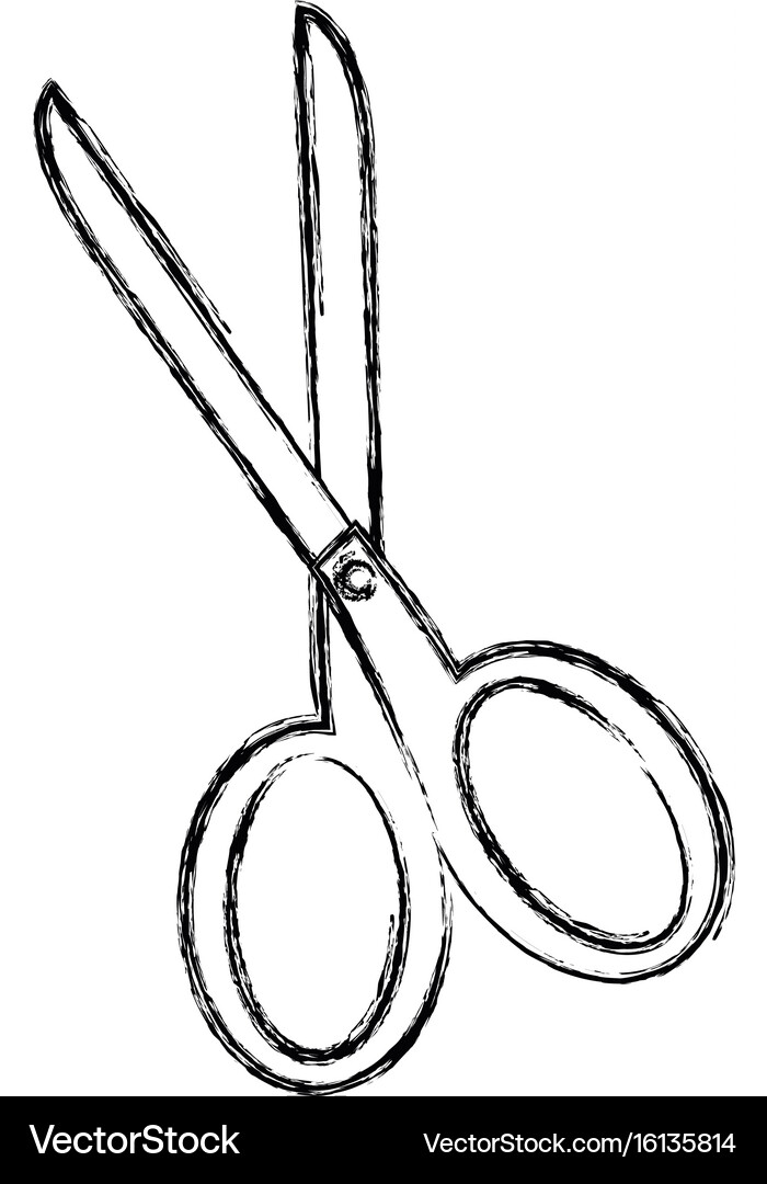 School scissors tool handle object Royalty Free Vector Image