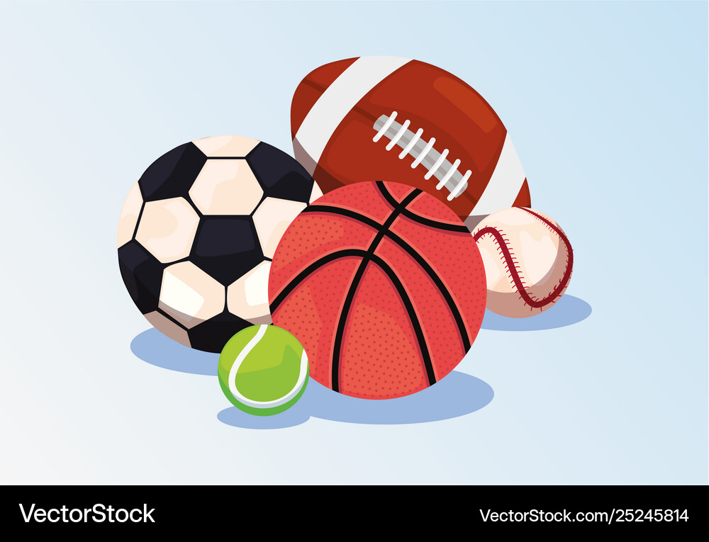 Sport balls equipment Royalty Free Vector Image