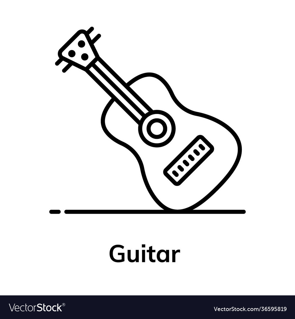 Guitar Royalty Free Vector Image - VectorStock Guitar Royalty Free Vector Image - VectorStock