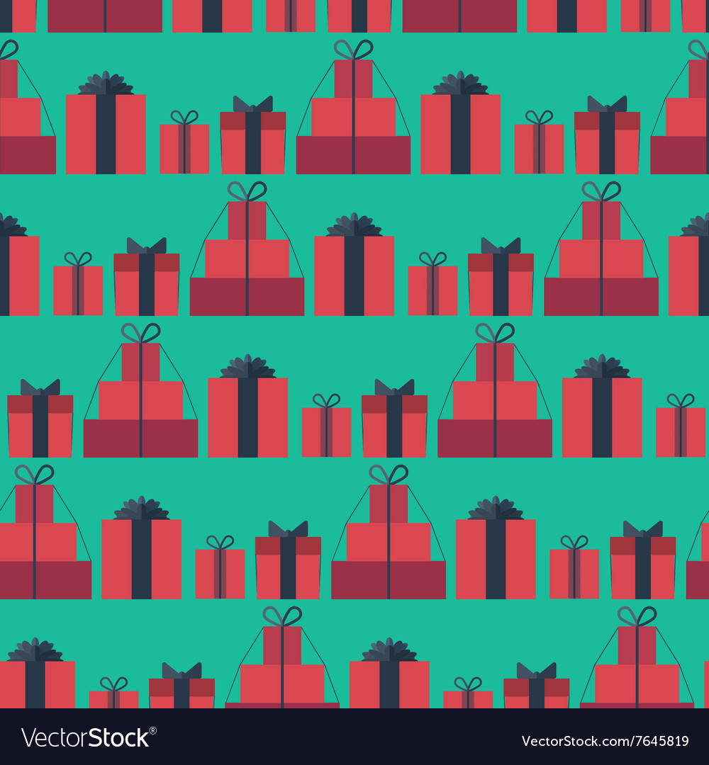 Seamless pattern with gift boxes Royalty Free Vector Image
