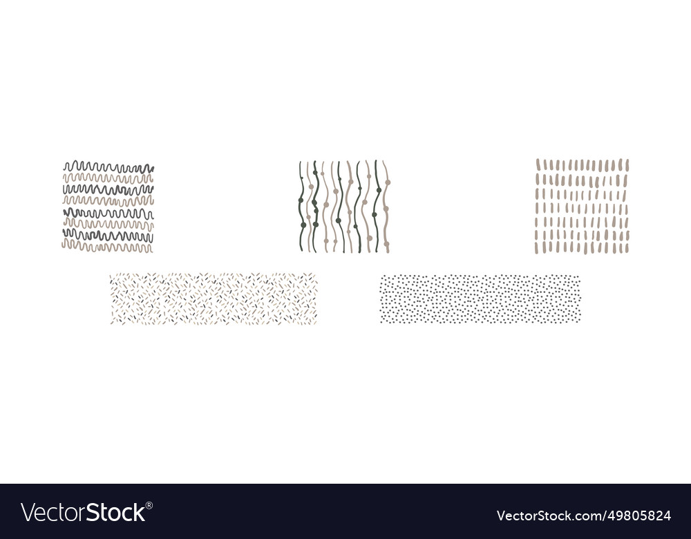 Hand drawn square seamless pattern and doodle Vector Image