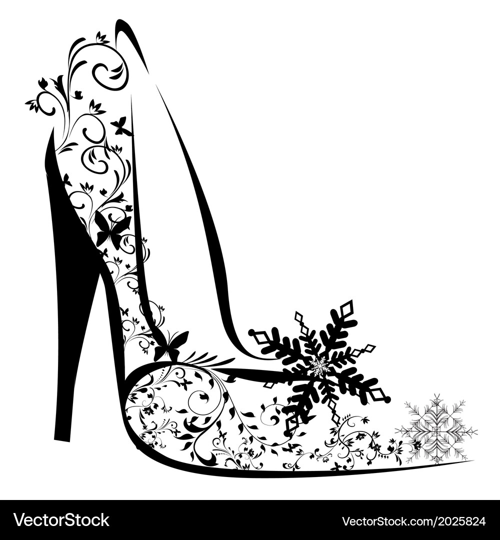 Stylized high heel Royalty Free Vector Image - VectorStock