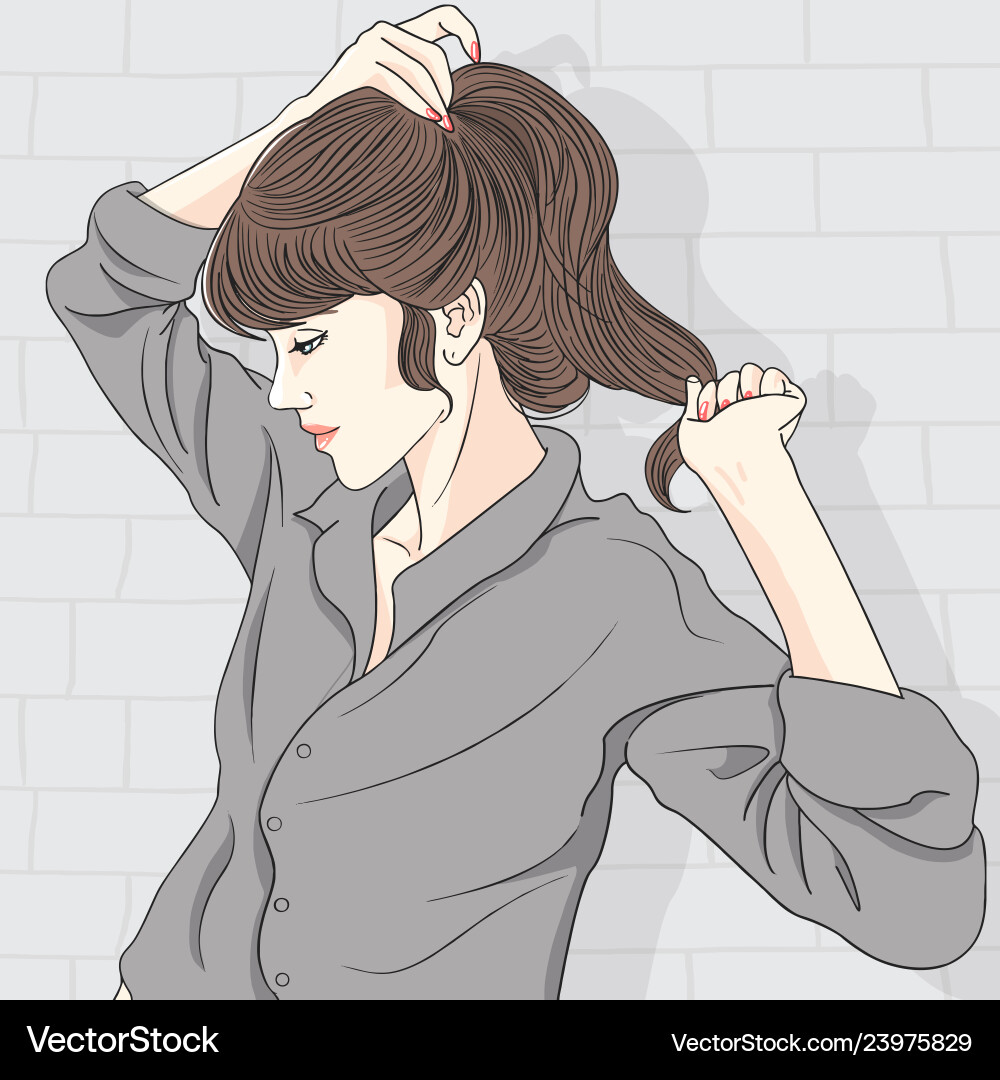 Girl beautiful Royalty Free Vector Image - VectorStock