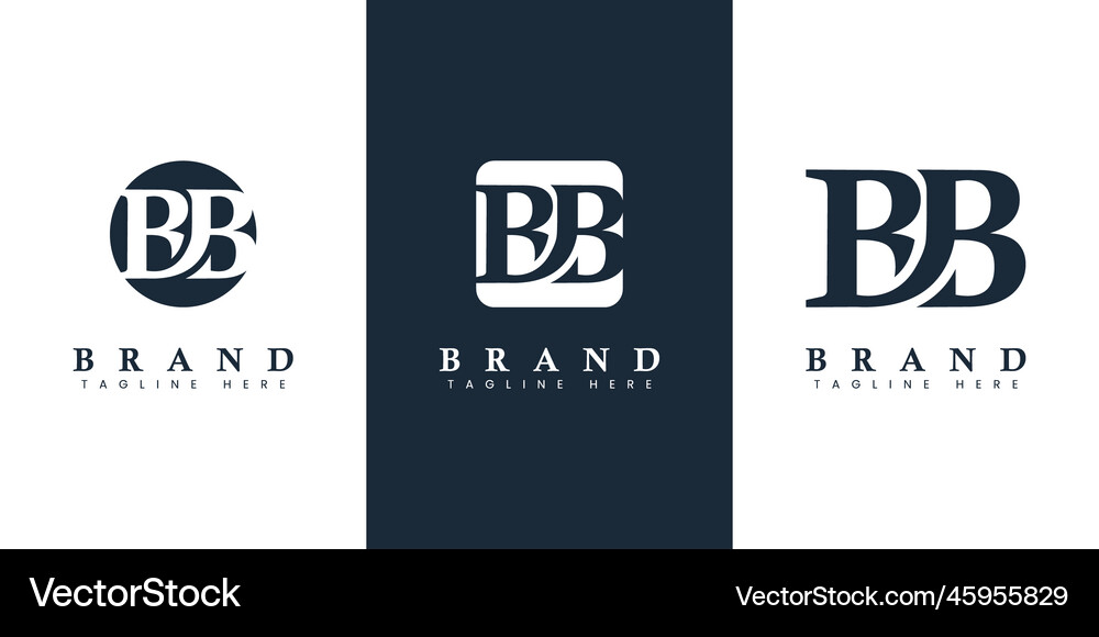Modern and simple letter bb logo suitable for any Vector Image