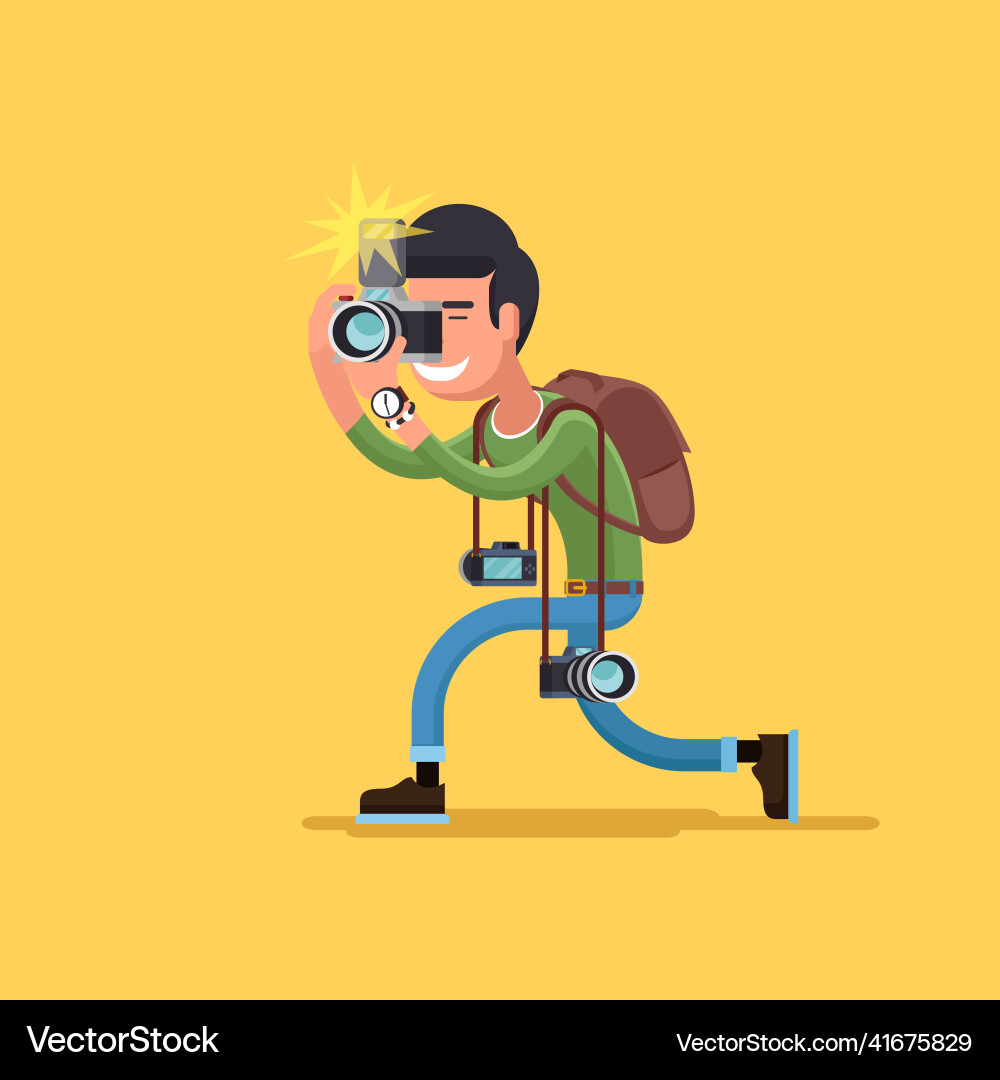Photographer character Royalty Free Vector Image