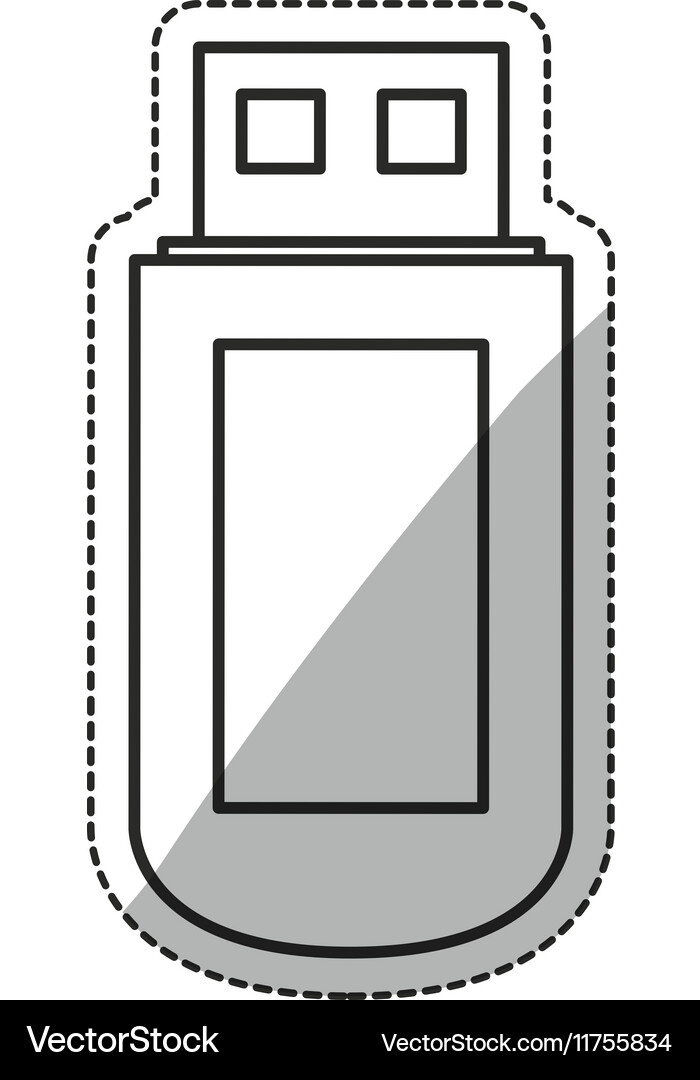 Isolated usb design Royalty Free Vector Image - VectorStock