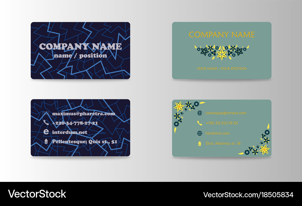 Modern creative and trending business card design Vector Image