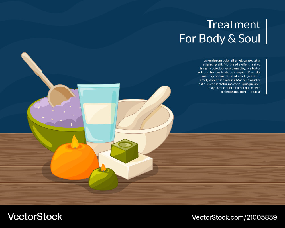 Cartoon beauty and spa elements Royalty Free Vector Image