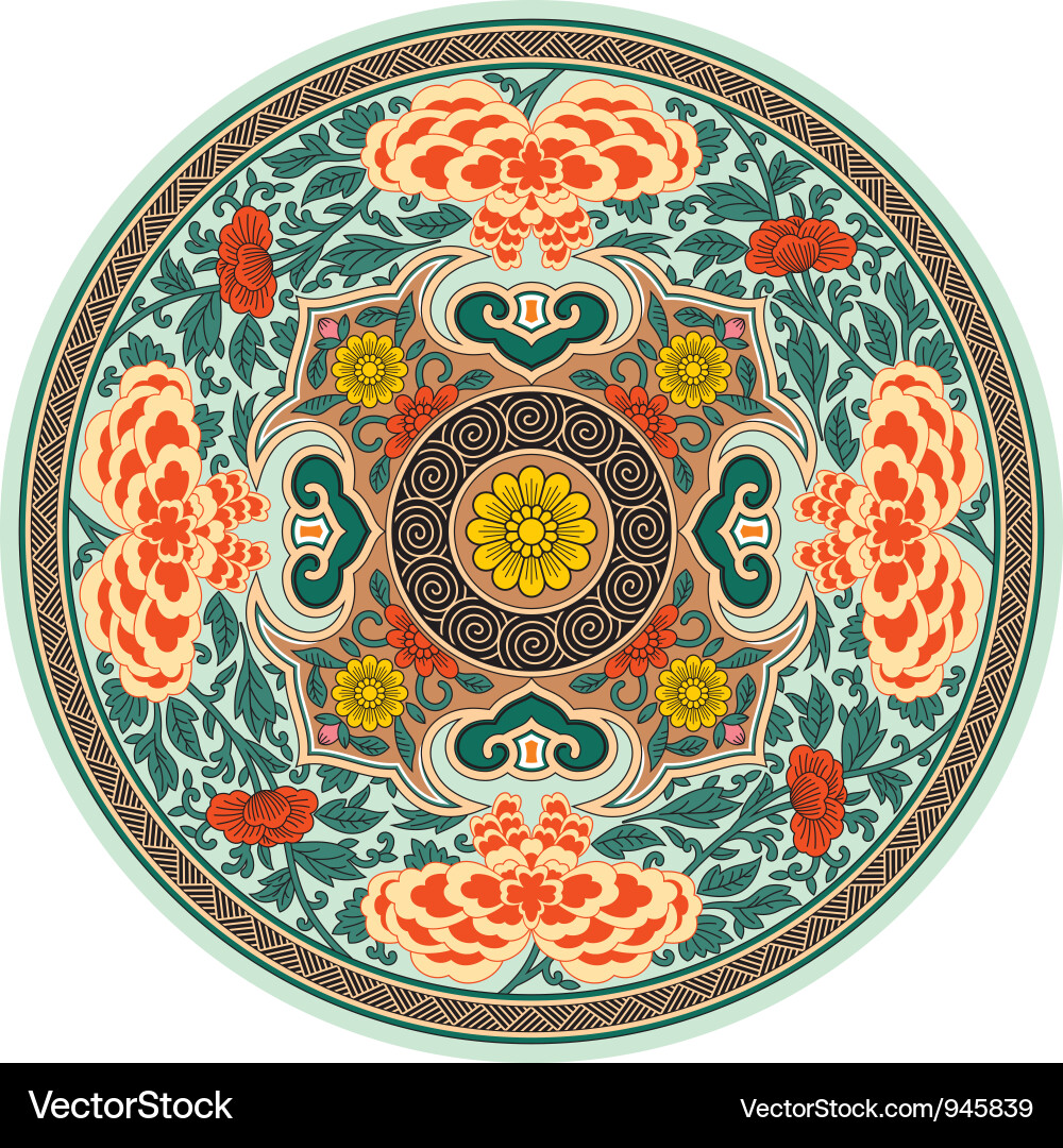 Chinese traditional pattern rosette Royalty Free Vector
