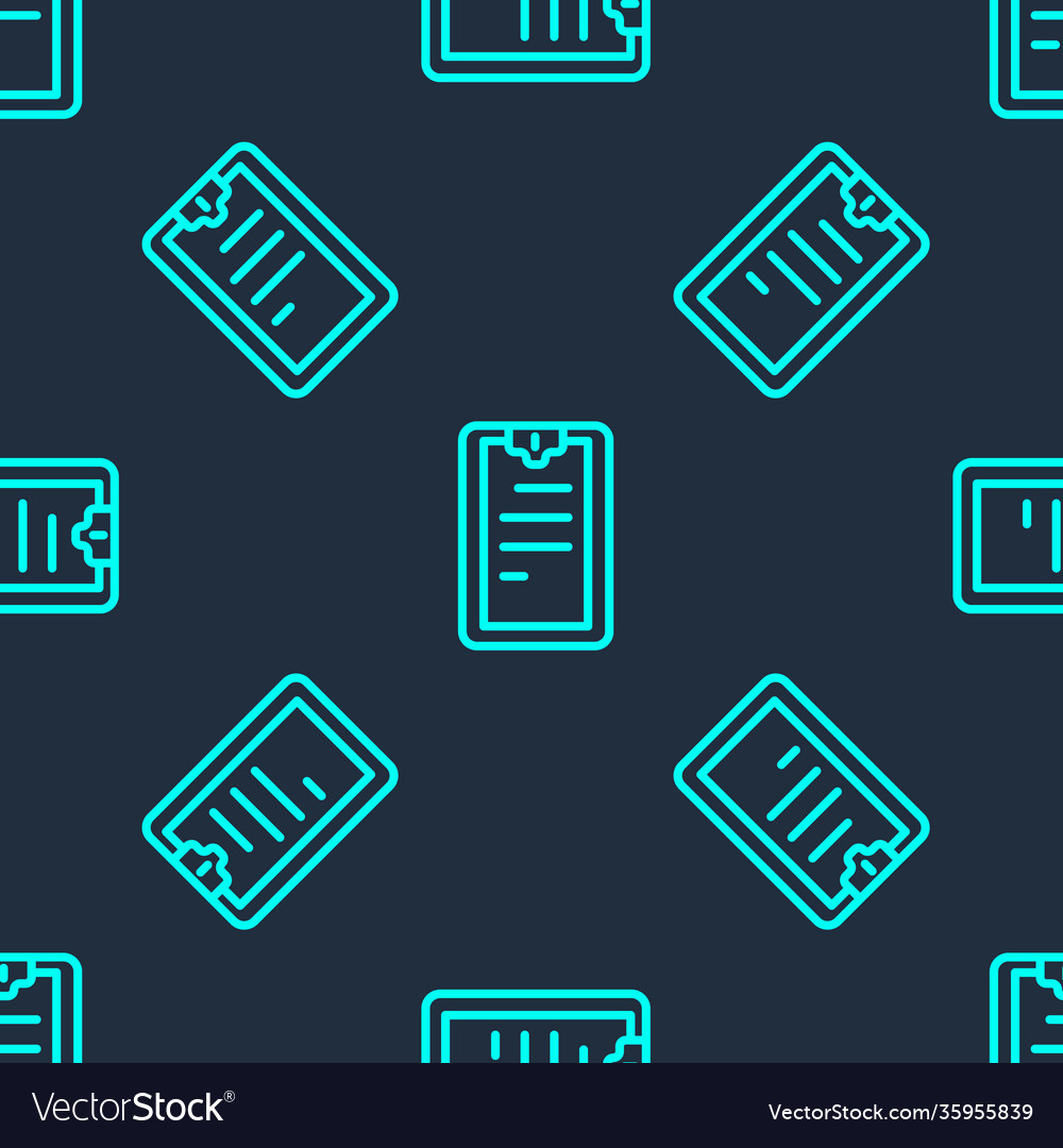 Green line clipboard with checklist icon isolated Vector Image