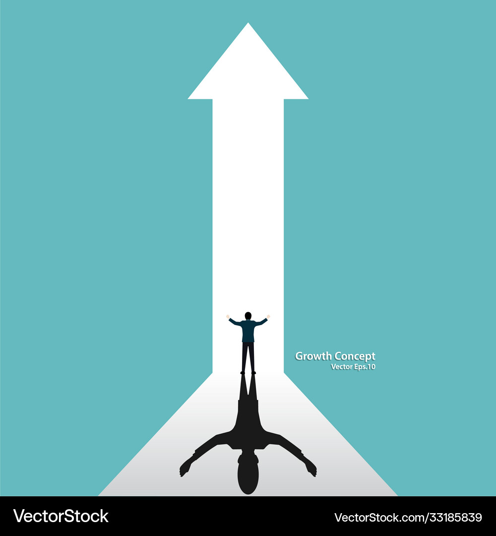 Growth concept symbol arrow upward Royalty Free Vector Image