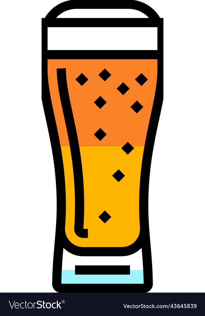 India Pale Ale Beer Glass Color Icon Royalty Free Vector