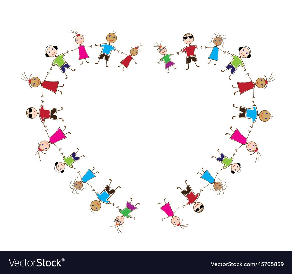 Kids heart Royalty Free Vector Image - VectorStock