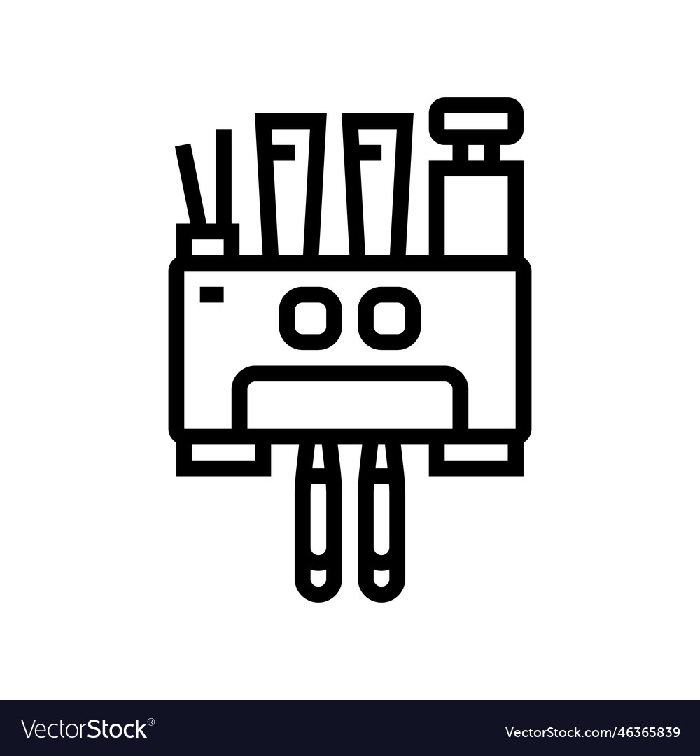 Toothbrush holder line icon Royalty Free Vector Image Toothbrush holder line icon Royalty Free Vector Image