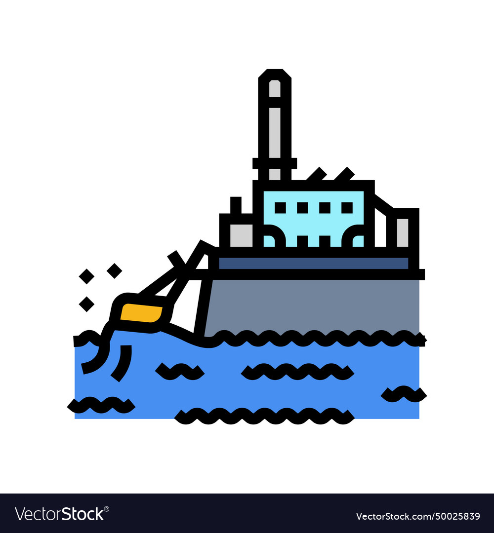 Wave plant tidal power color icon Royalty Free Vector Image Wave plant tidal power color icon Royalty Free Vector Image