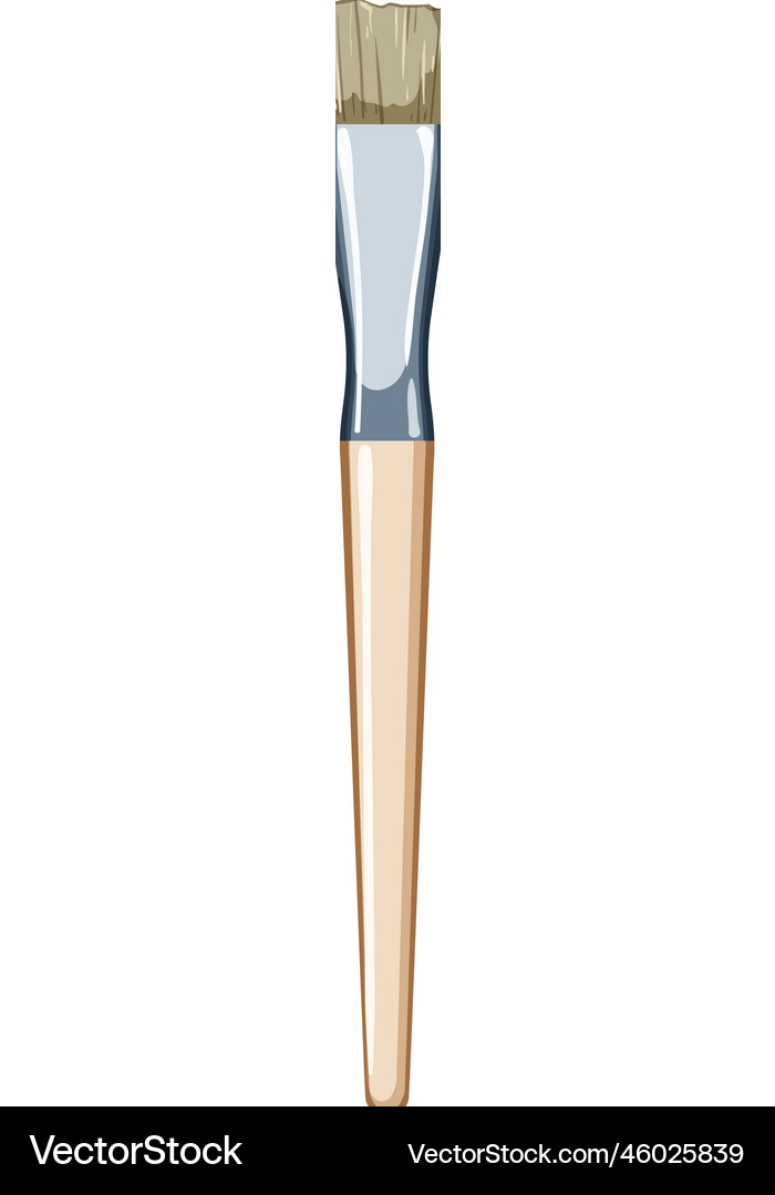 Work artist paint brush cartoon Royalty Free Vector Image