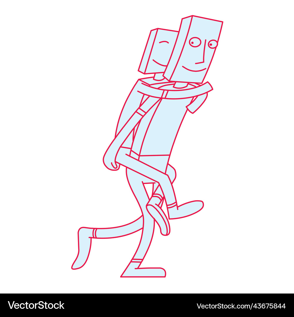 Good father carry his son Royalty Free Vector Image