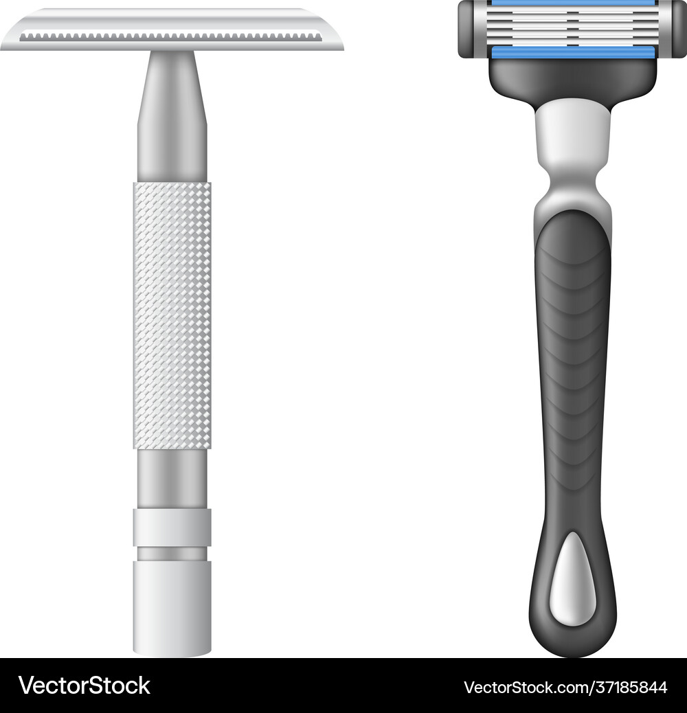 Shaving razor mockup shaver machine for men Vector Image