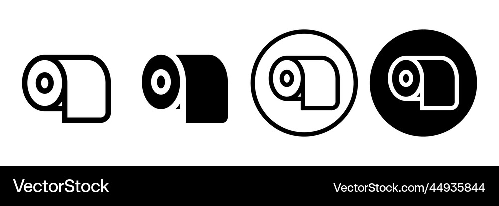 Toilet paper icon set Royalty Free Vector Image