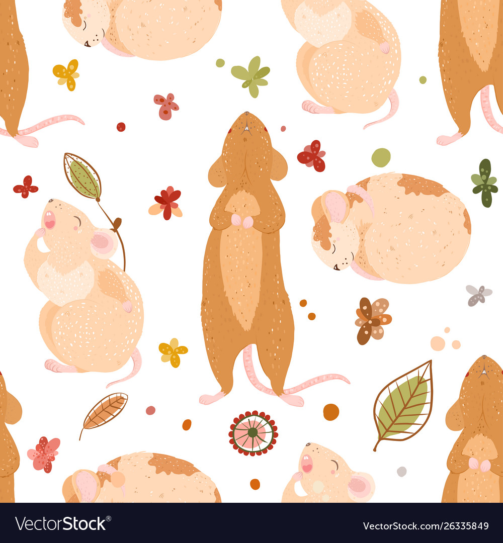 Cute mouse pattern Royalty Free Vector Image - VectorStock