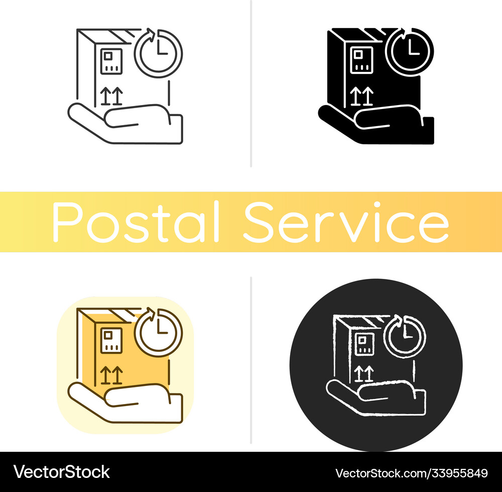 Hold mail chalk white icon Royalty Free Vector Image