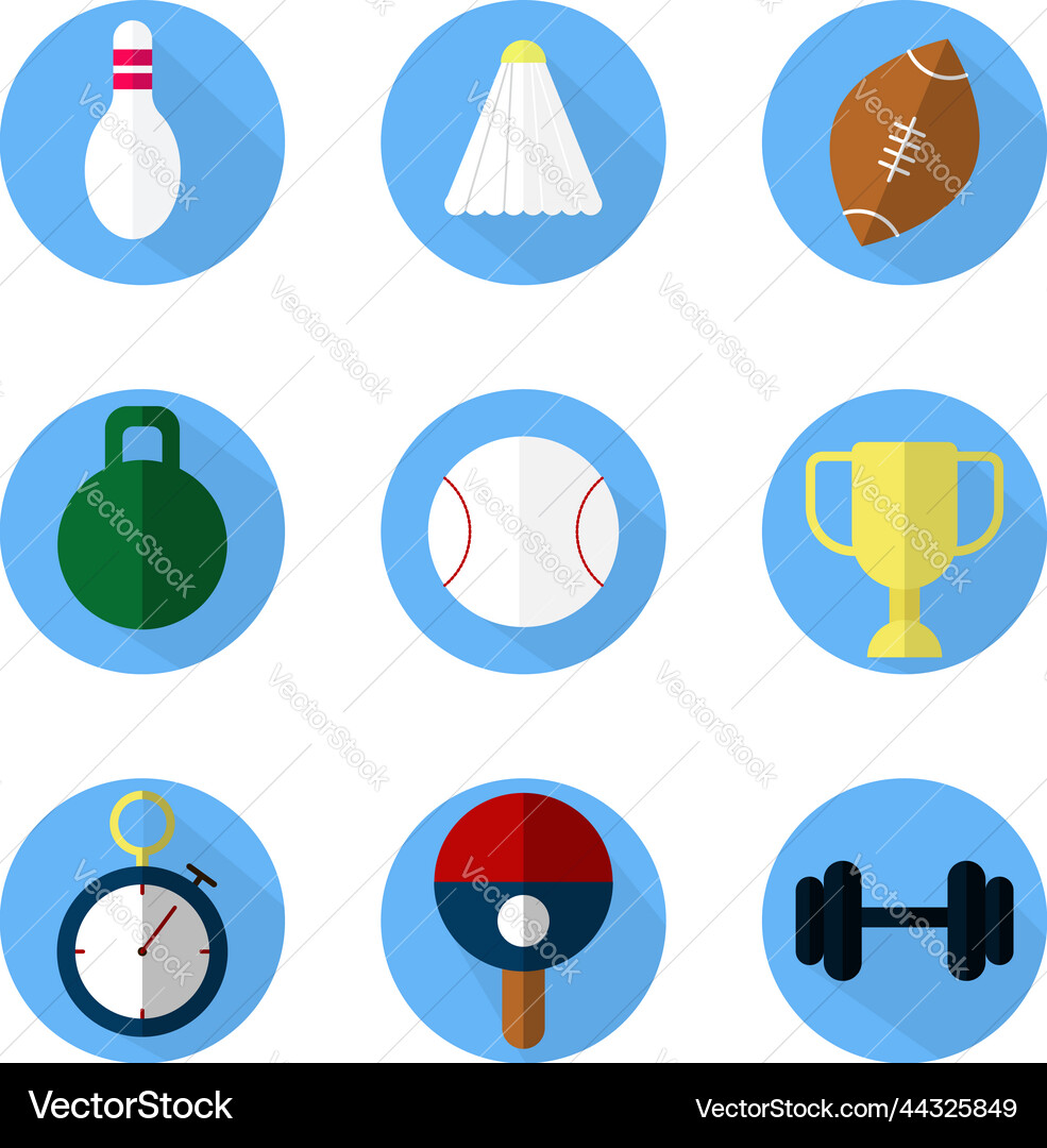 Sport equipment on a white background Royalty Free Vector