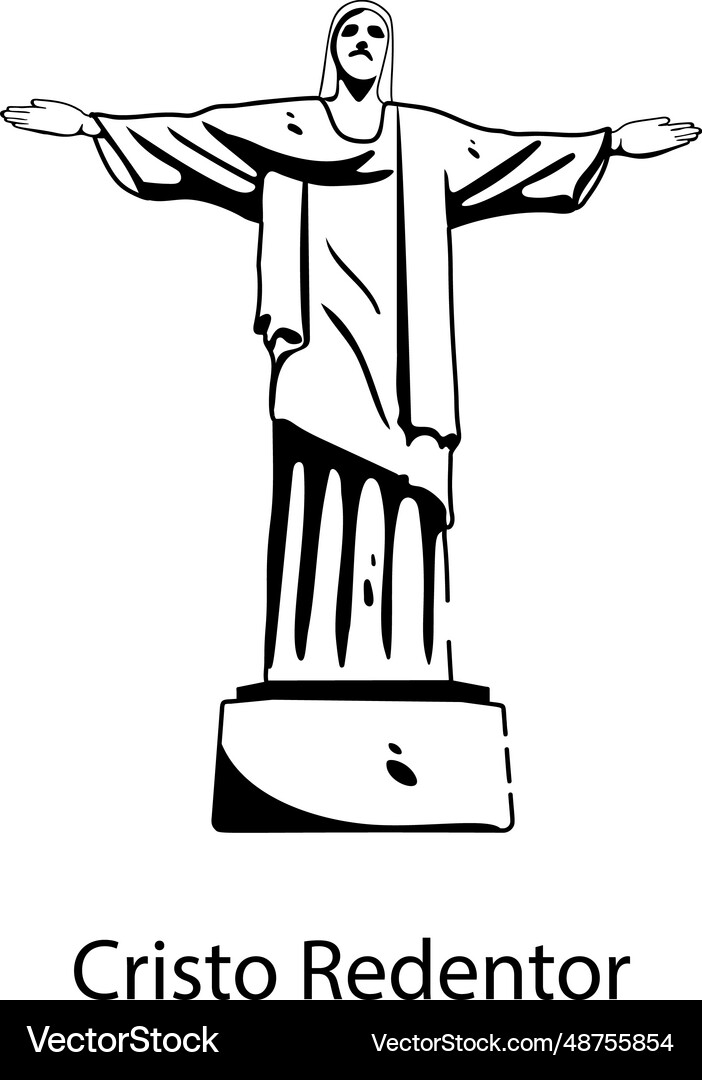 Cristo redentor Royalty Free Vector Image - VectorStock