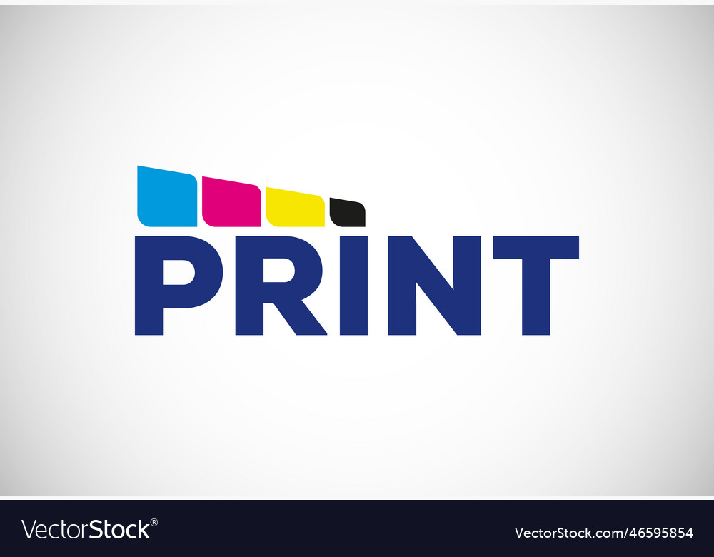 Digital printing logo design template logo Vector Image Digital printing logo design template logo Vector Image