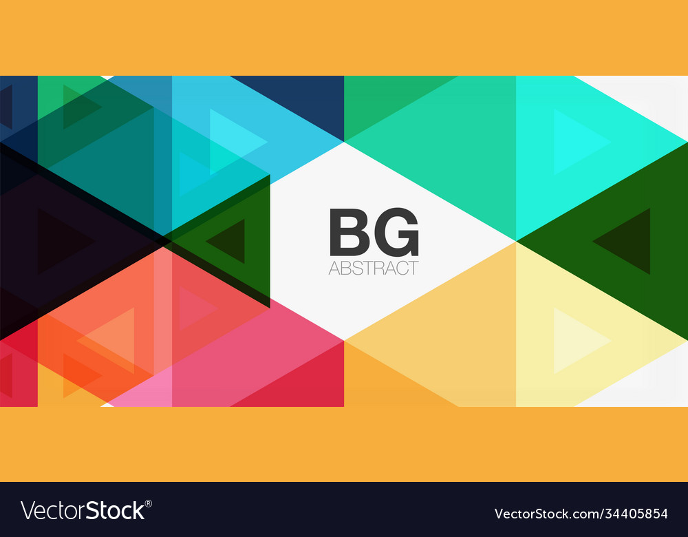 Mosaic Triangle Pattern Abstract Background Vector Image