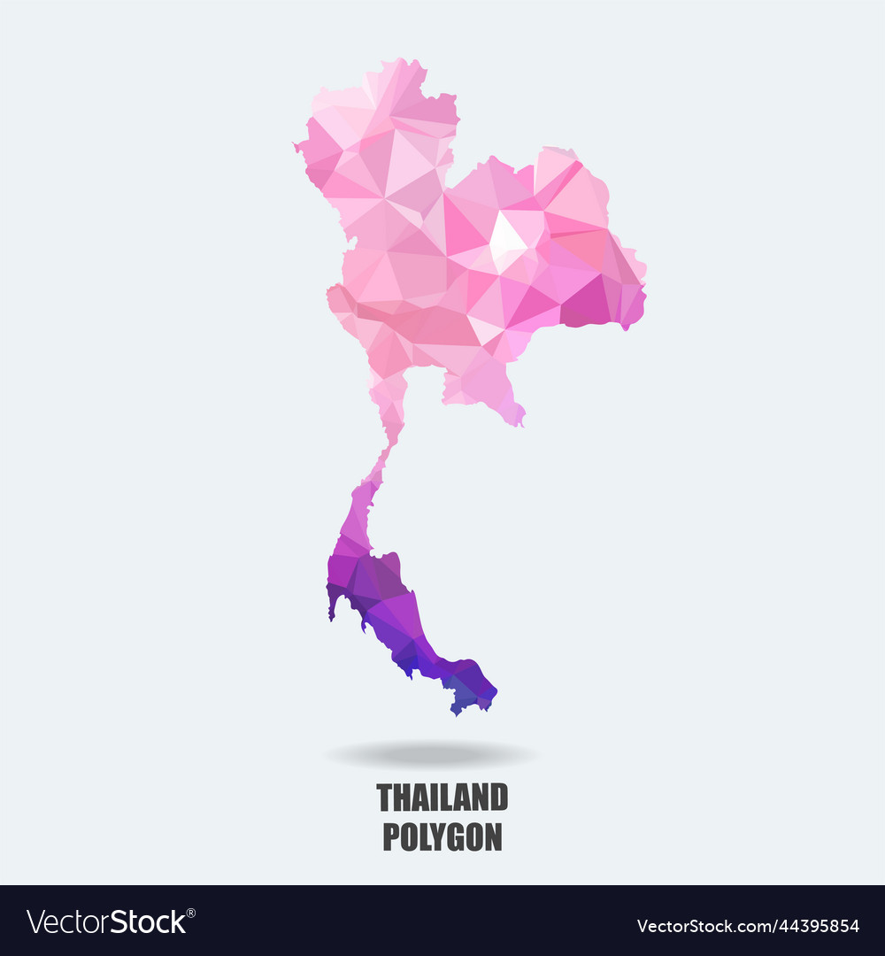 Thailand in geometric polygonal styleabstract Vector Image Thailand in geometric polygonal styleabstract Vector Image