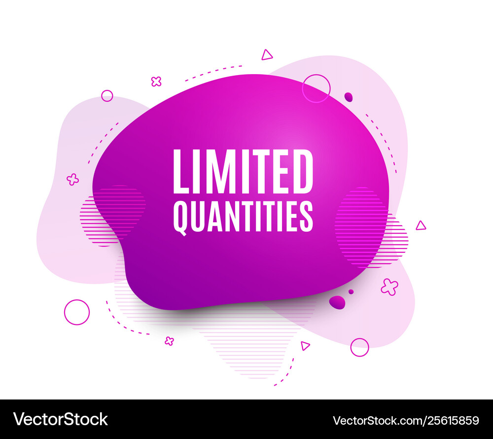 Limited quantities symbol special offer sign Vector Image