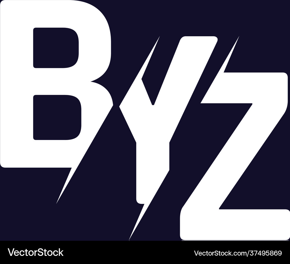 Monogram letters initial logo design byz Vector Image